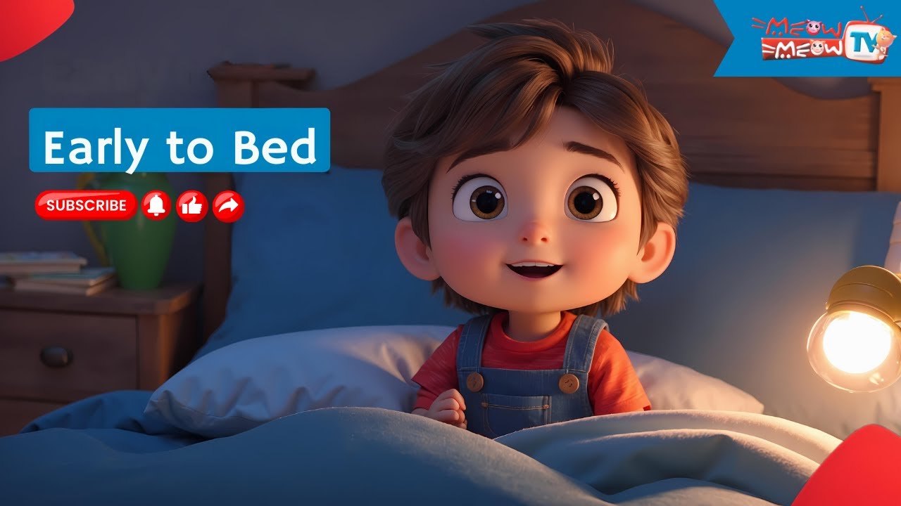 Early to Bed | Kids Rhymes | Meow Meow TV - YouTube