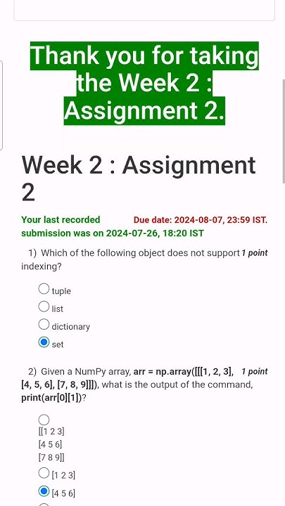 python for data science week 2 assignment answer nptel 2024 | nptel python for data science week ...