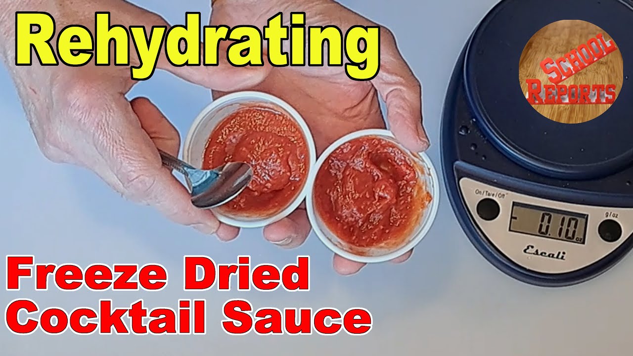 Freeze Dried Cocktail Sauce - The Rehydration Test - YouTube