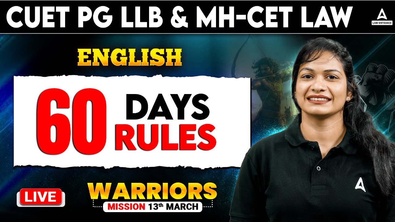 60 Day's 120 Wow Rules Practice For CUET PG LLB & MHCET Law Entrance ...