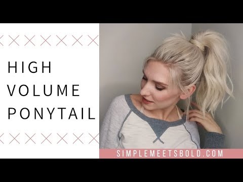 High Volume Ponytail! 5 Minute Hairstyle! - YouTube