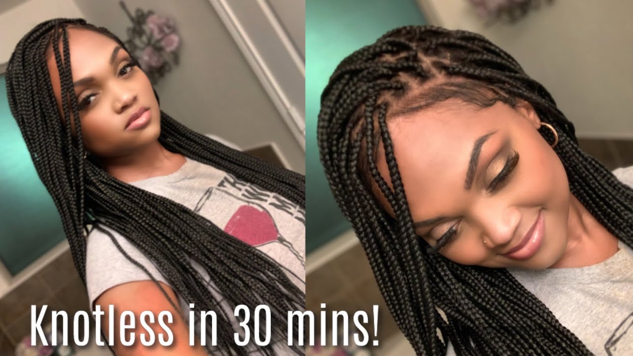 Knotless Braids in 30 Minutes!|Neat and Sleek Review| Braid School Ep ...