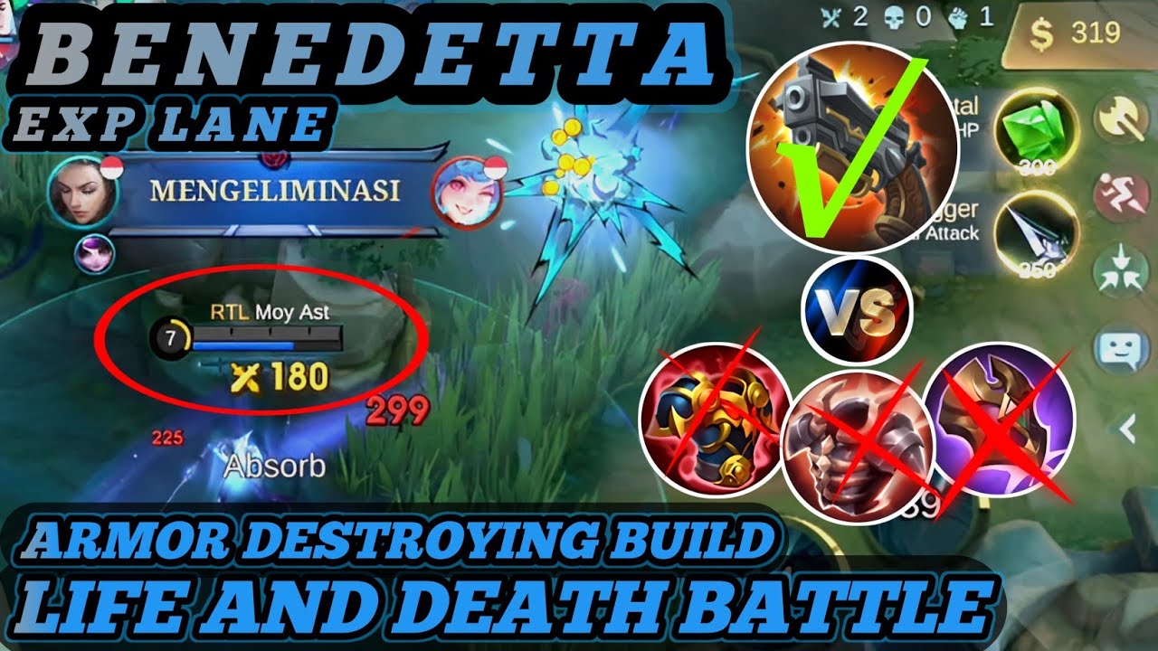 BUILD BENEDETTA PENGHANCUR ARMOR | GAMEPLAY BENEDETTA EXP LANE BUILD ...