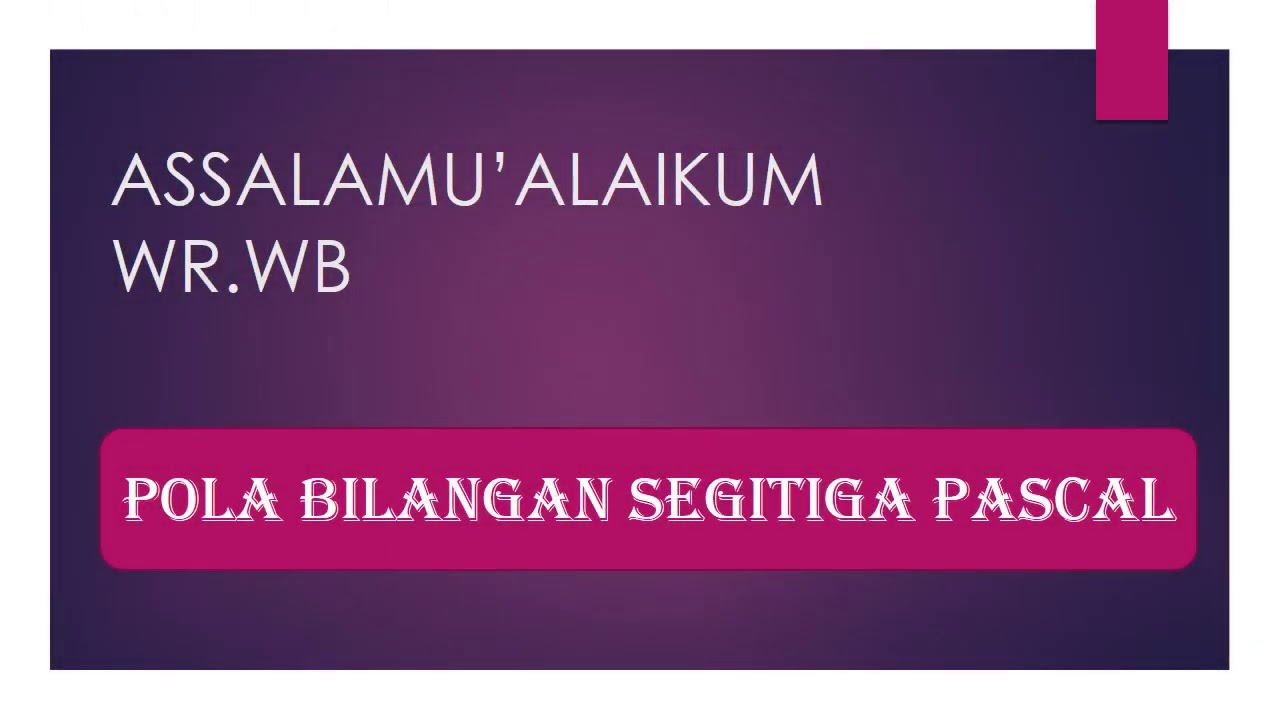 POLA BILANGAN SEGITIGA PASCAL KELAS 8 SMP - YouTube