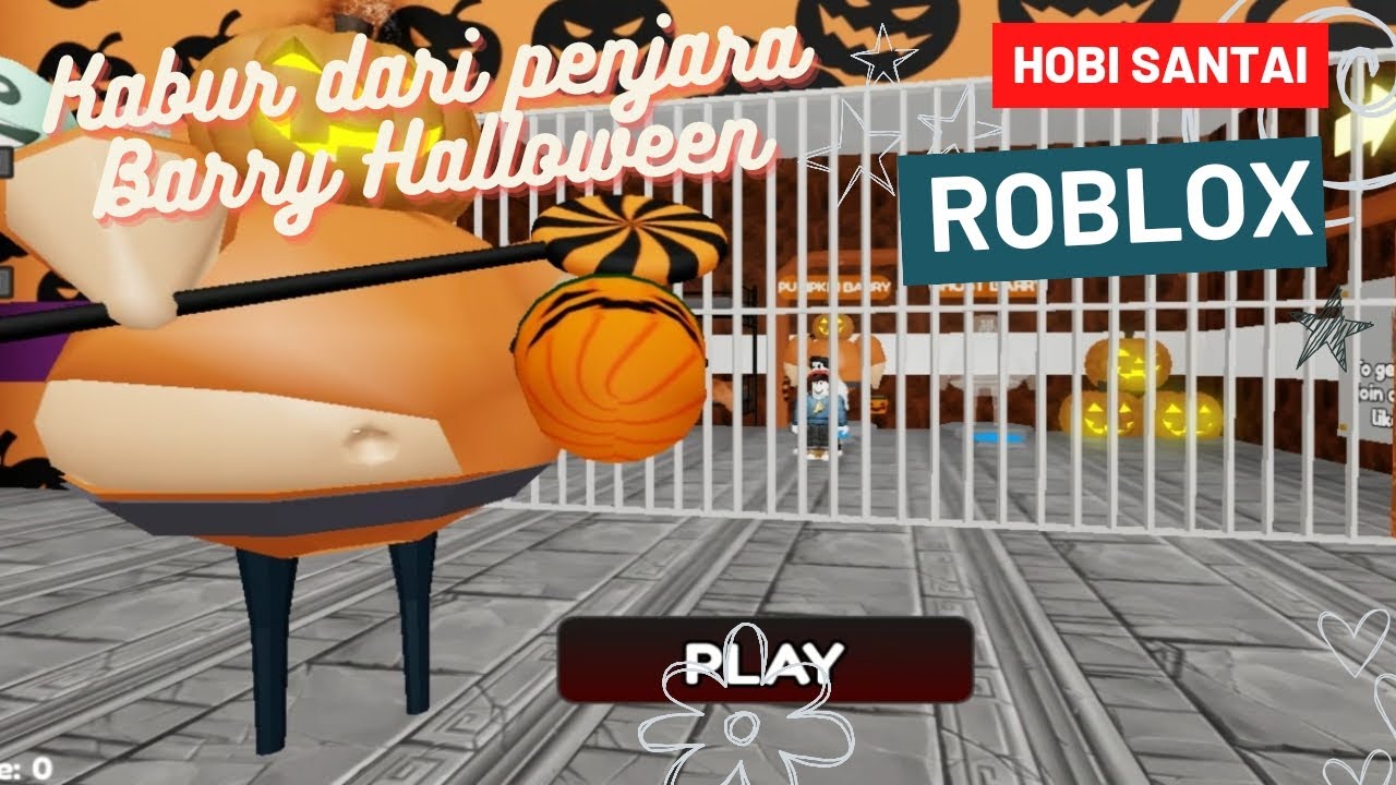 Roblox "Melarikan diri dari penjara Barry Halloween" kabur gaes - YouTube