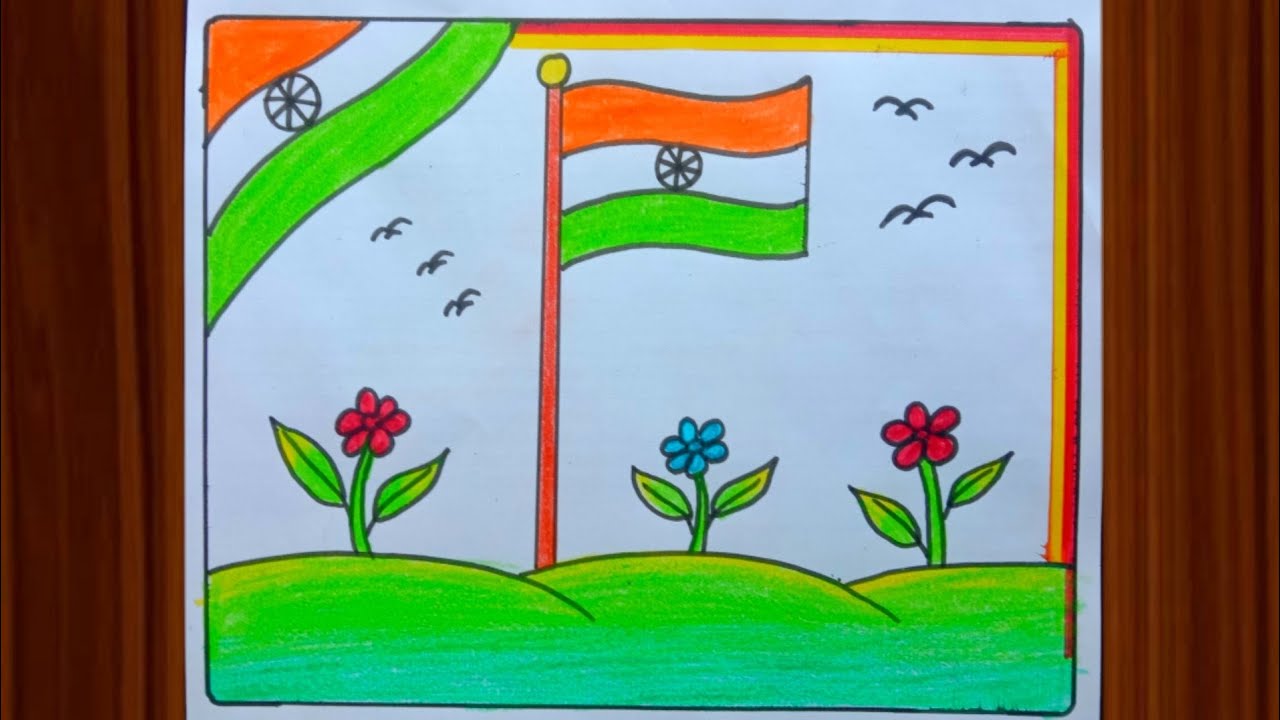 Republic Day Drawing Easy Step|ganatantra Divas per Sundar Chitra Kaise ...
