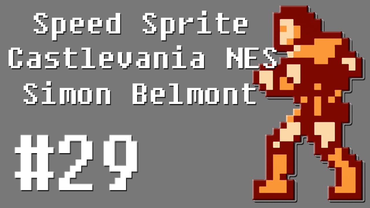 Speed Sprite Art #29 ~ Simon Belmont [ Castlevania (NES) ] - YouTube