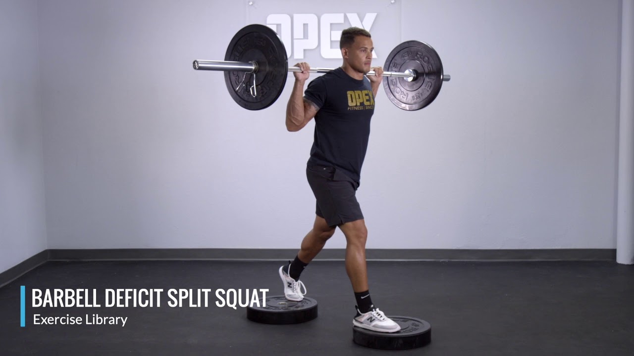 Barbell Deficit Split Squat - OPEX Exercise Library - YouTube