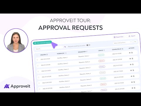 Approveit tour: Requests section, Requestor view - YouTube