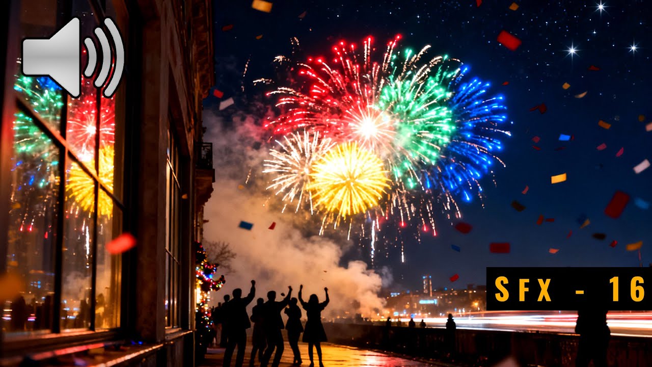 New Years Eve Fireworks Ambience Sound Effect 16 - YouTube