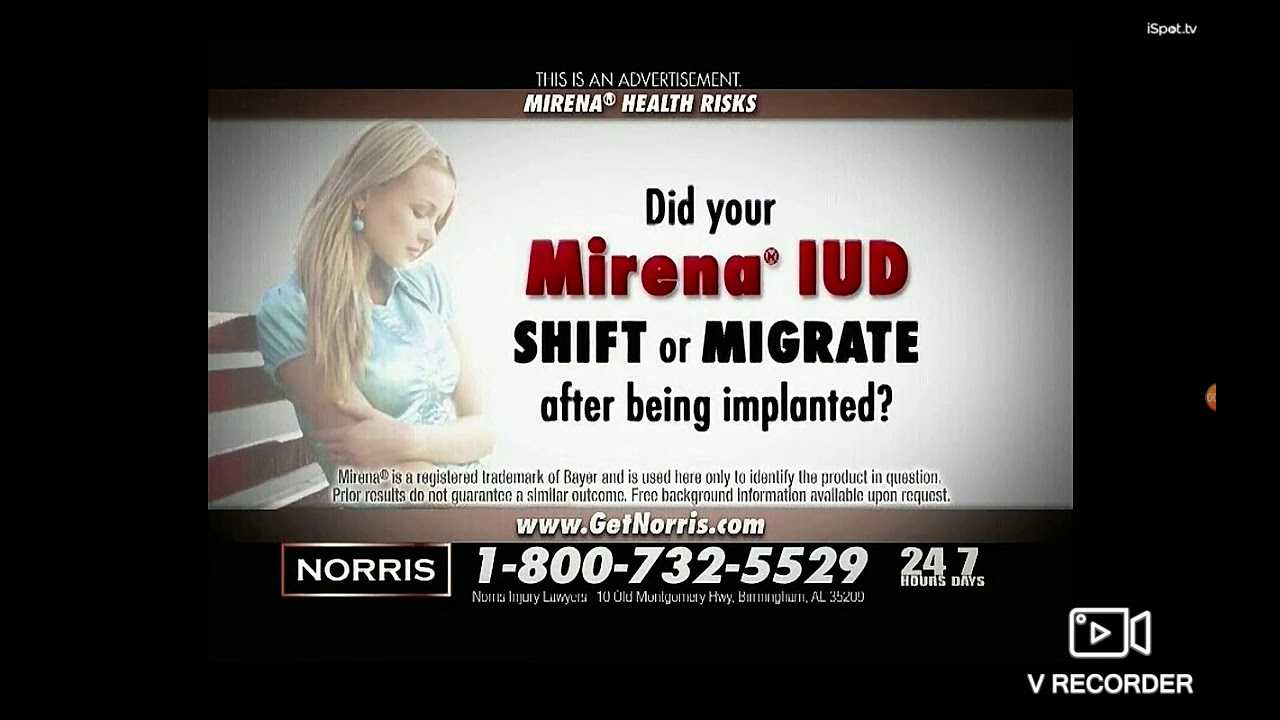 NORRIS INJURY LAWYERS TV COMMERCIAL MIRENA IUD ISPOT.TV - YouTube