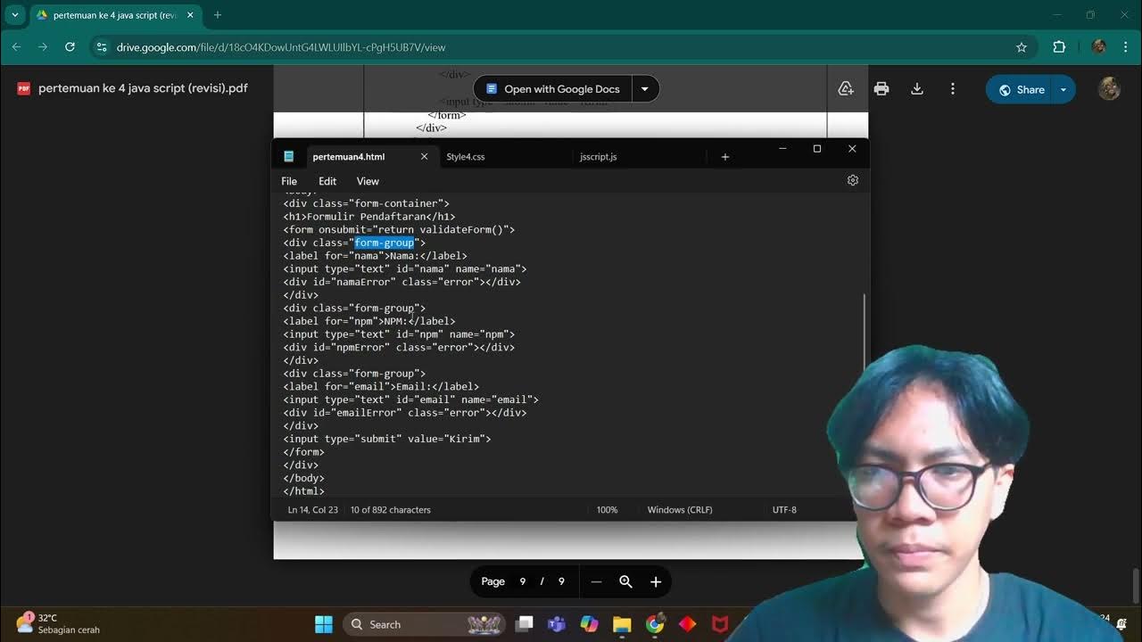 VALIDASI JS dan CSS - YouTube