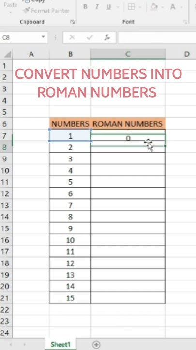 CONVERT NUMBERS INTO ROMAN NUMBERS IN EXCEL #shorts #excel #exceltips - YouTube