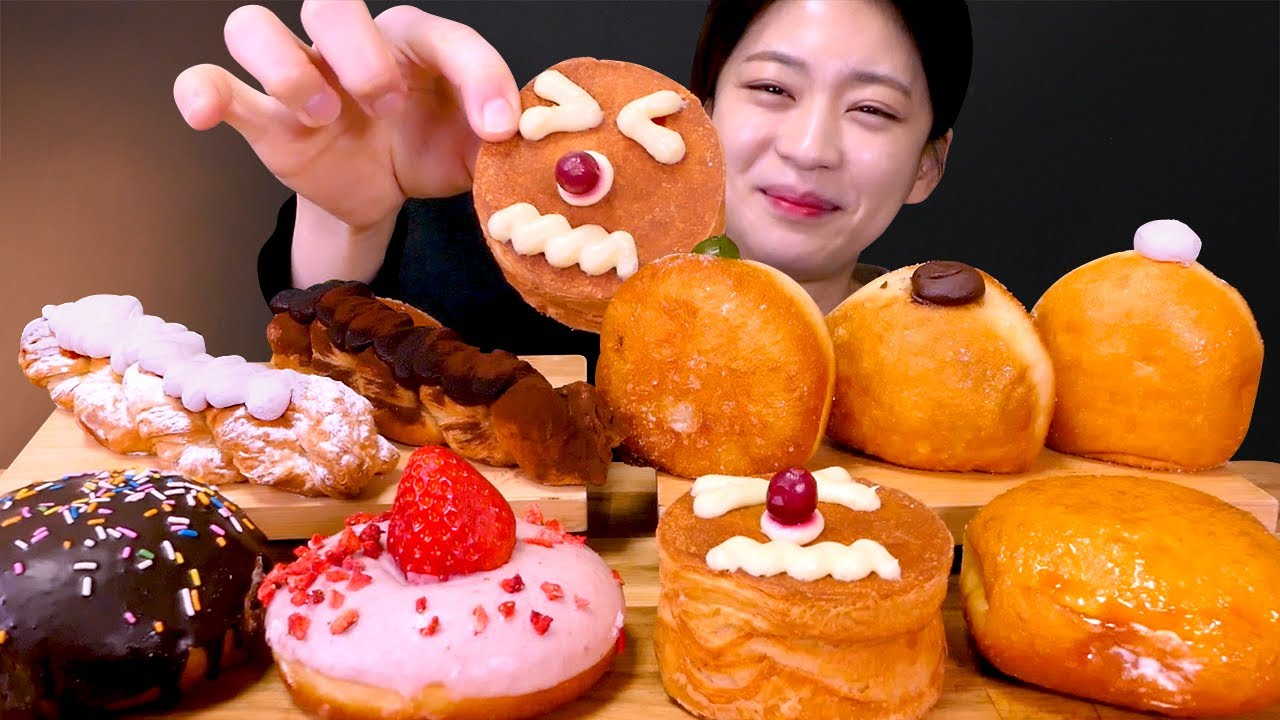 🍩Donut😍크림폭탄 밀키샵 도넛&크로넛 종류별 먹방! [Cronut,Pastry,Tiramisu,Creme Brulee ...