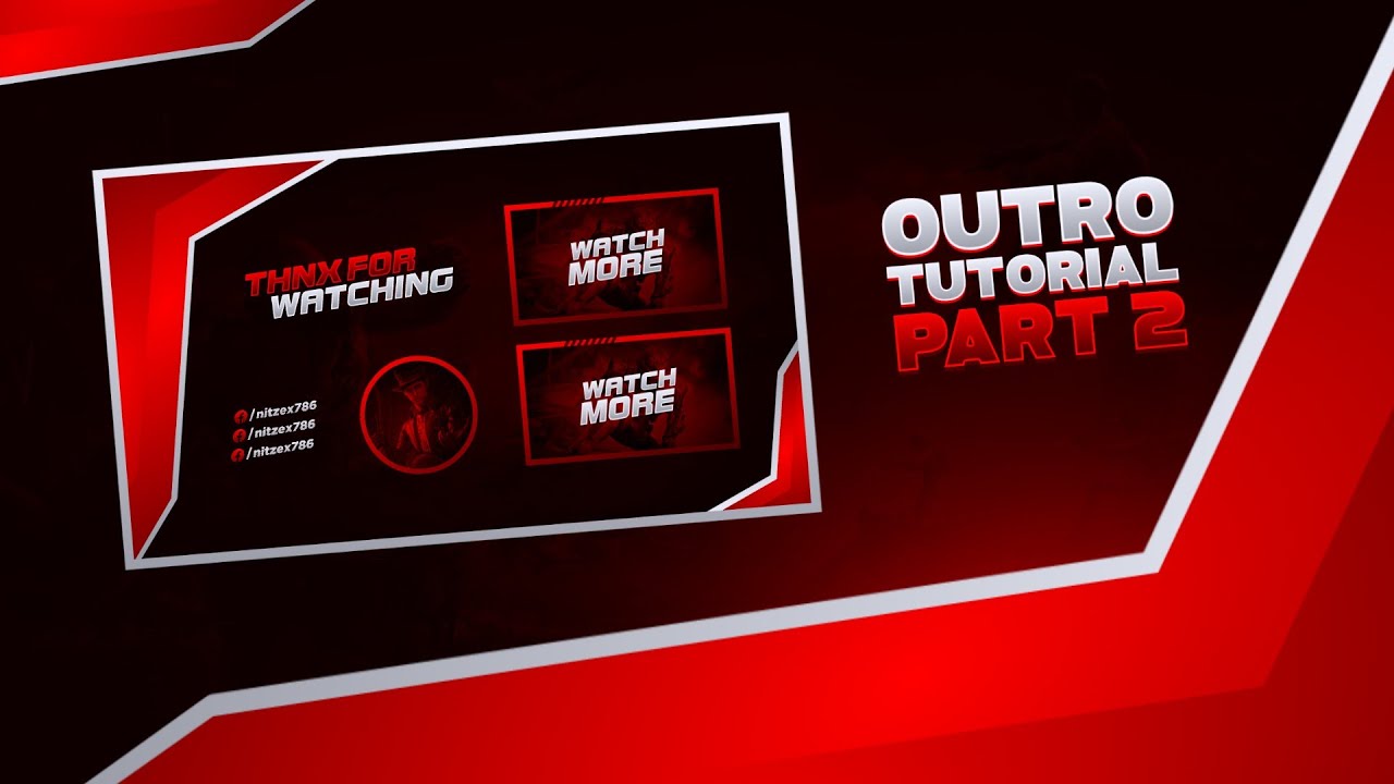 How To Make Gaming Outro On Android - 2 | Outro Tutorial With PSCC And ...