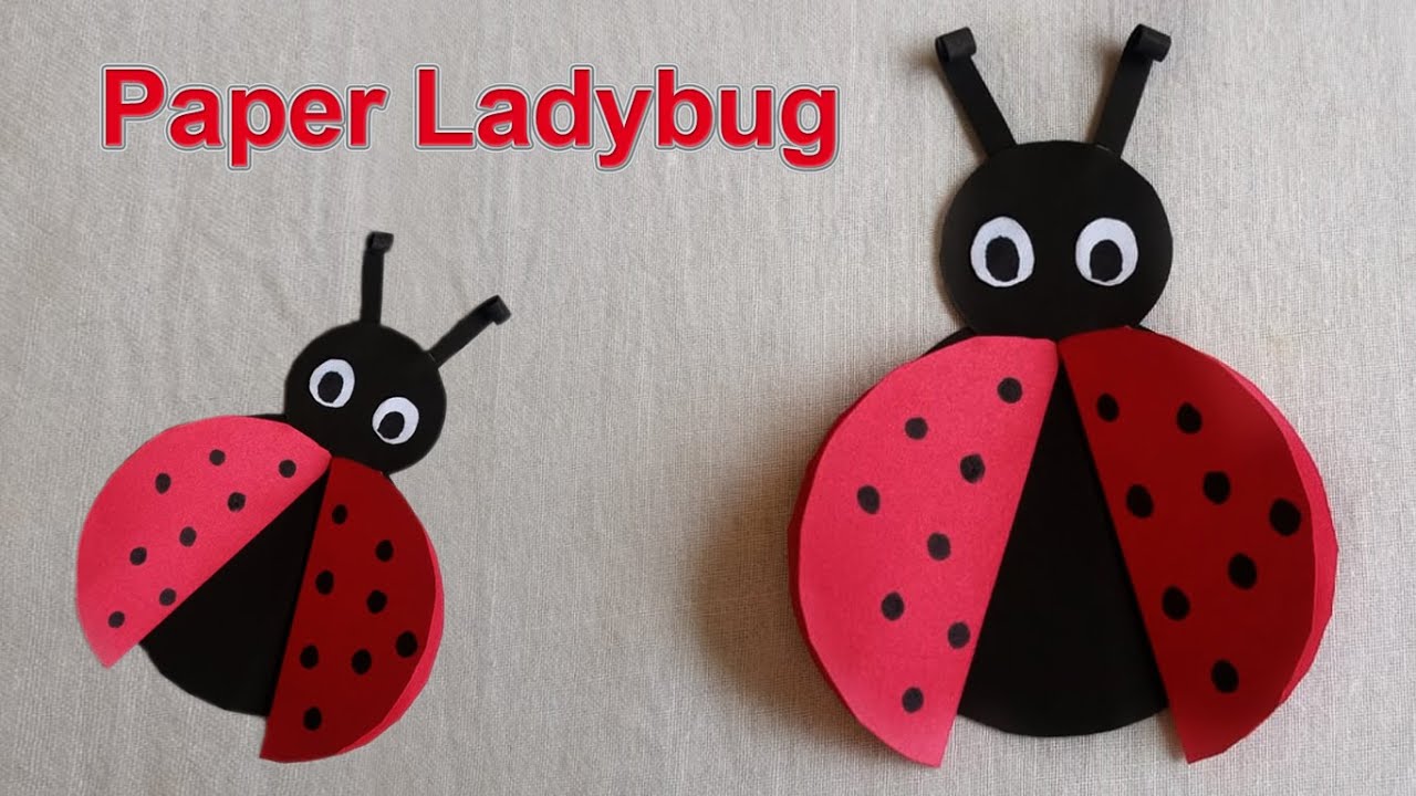 How to Make a Paper Ladybug | DIY Ladybug Craft | paper Craft For ...