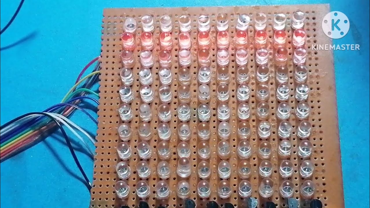 how to make 100 LEDs chaser matrix with dual 4017 decade counter ic ...
