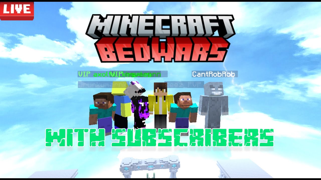 Minecraft Bedwars With Subscribers !! Live !! Itz DKFighter !! Pika Network - YouTube