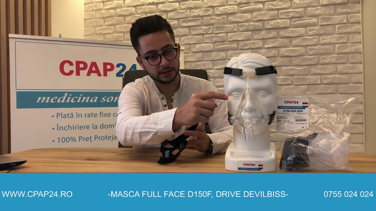 Masca CPAP Full Face/ Oronazala (pentru Apnee) D150F, Drive Devilbiss ...