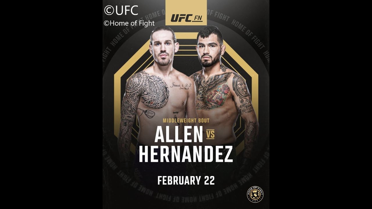 Brendan Allen v Anthony Hernandez / Middleweight Fight / UFC Fight ...