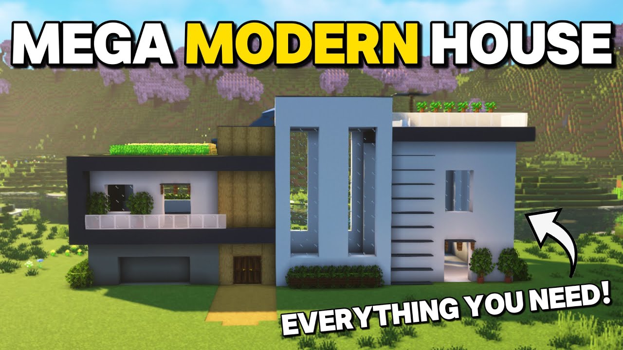 Minecraft | Big Modern Mansion [Tutorial] - YouTube