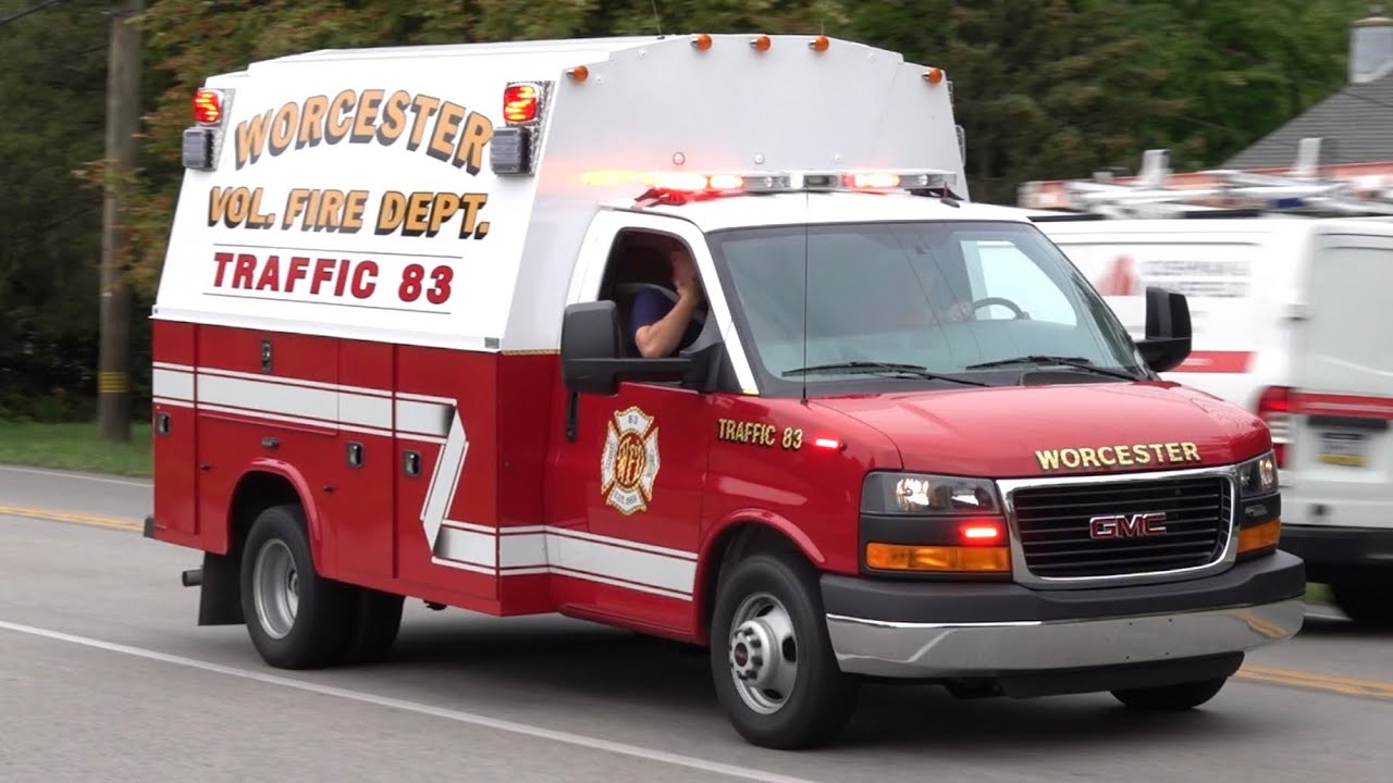 Worcester Volunteer Fire Department Traffic 83 Responding 8/23/23 - YouTube