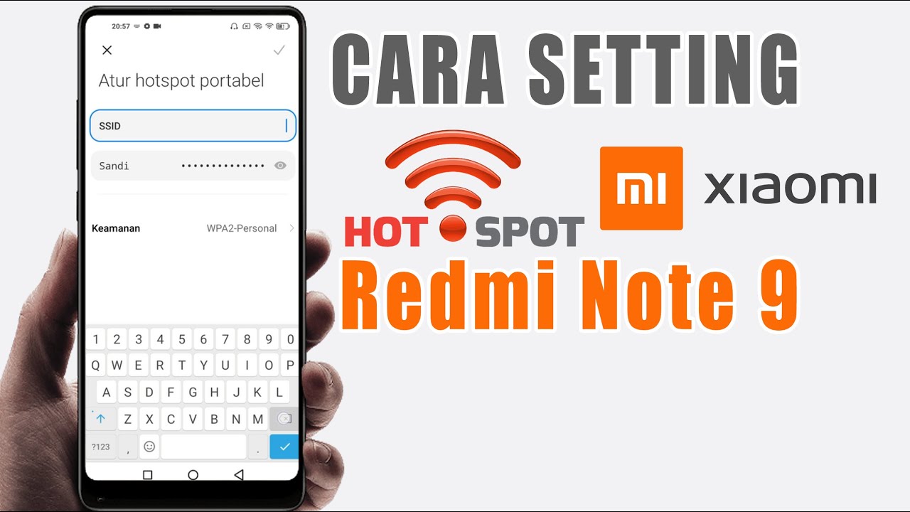 Cara Setting Hotspot Xiaomi Redmi Note 9 - YouTube