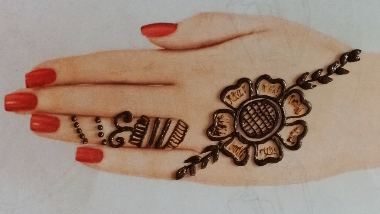 New Stylish Very Simple Mehndi Design/Easy mahdi ka design/back hand ...