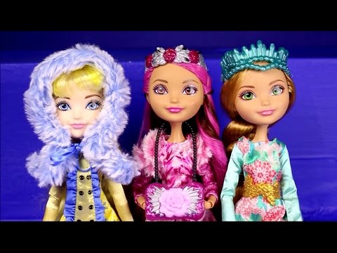 New Ever After High Dolls Collection 2016 3 Dolls Epic Winter Unpacking Unboxing Review Video