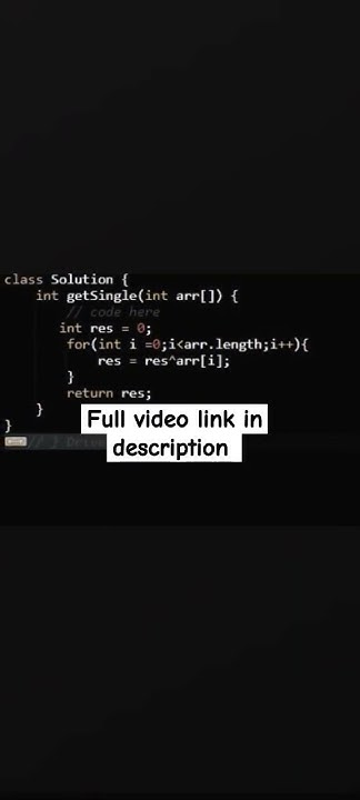 Gfg Potd Todaysingle Numberdsacodingconsistency Trendinggfggfgpotd Engineeringdsajava