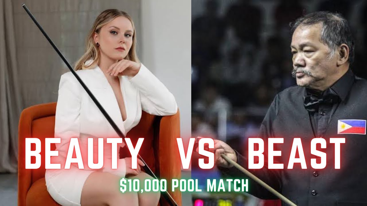BEAUTY vs BEAST !! Efren Reyes dramatic match with Kristina Tkach #pool ...