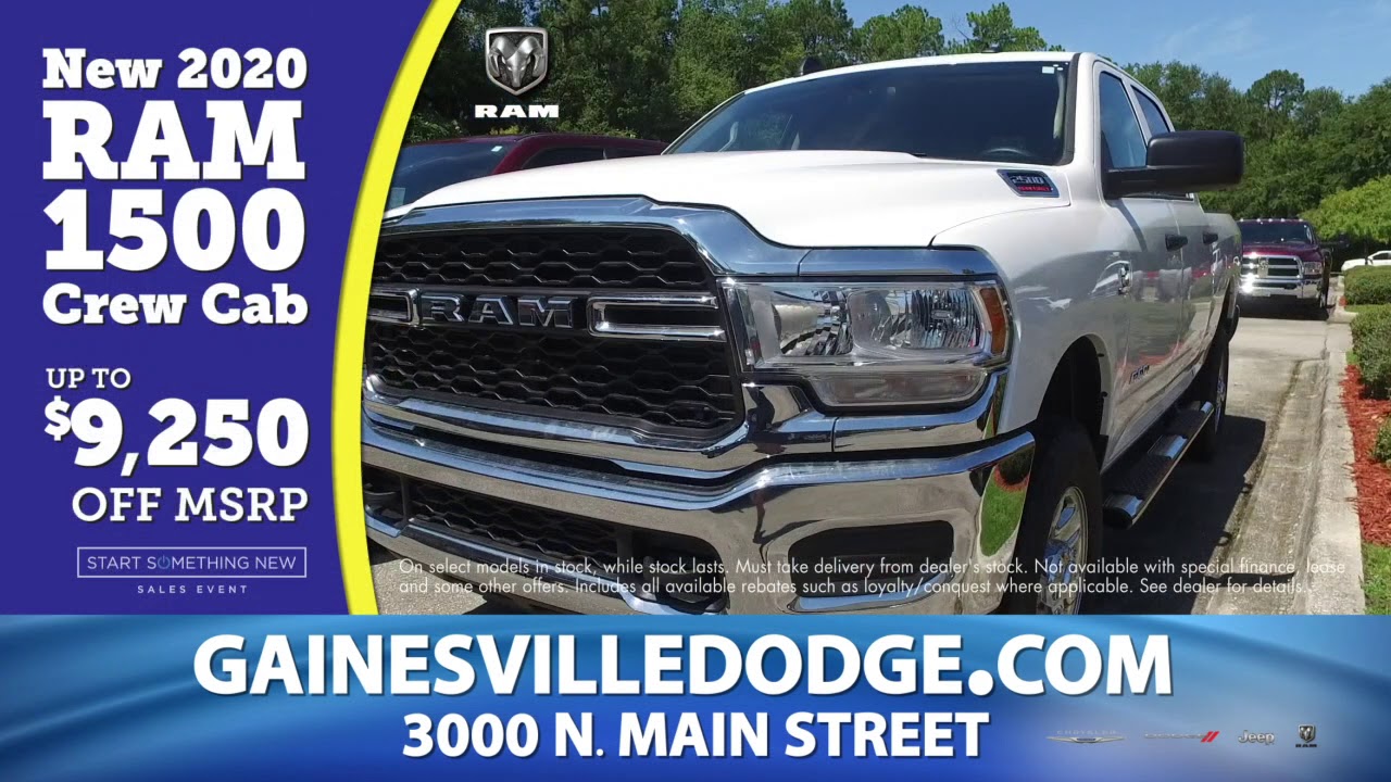 Drive A New 2020 Ram 1500 And Save Up To $9,000 From Gainesville Dodge ...