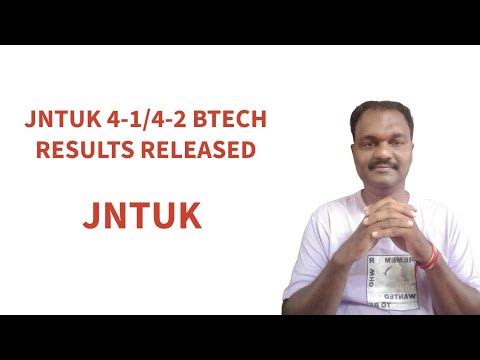 JNTUK 4-1/4-2 BTECH RESULTS RELEASED #jntuk - YouTube