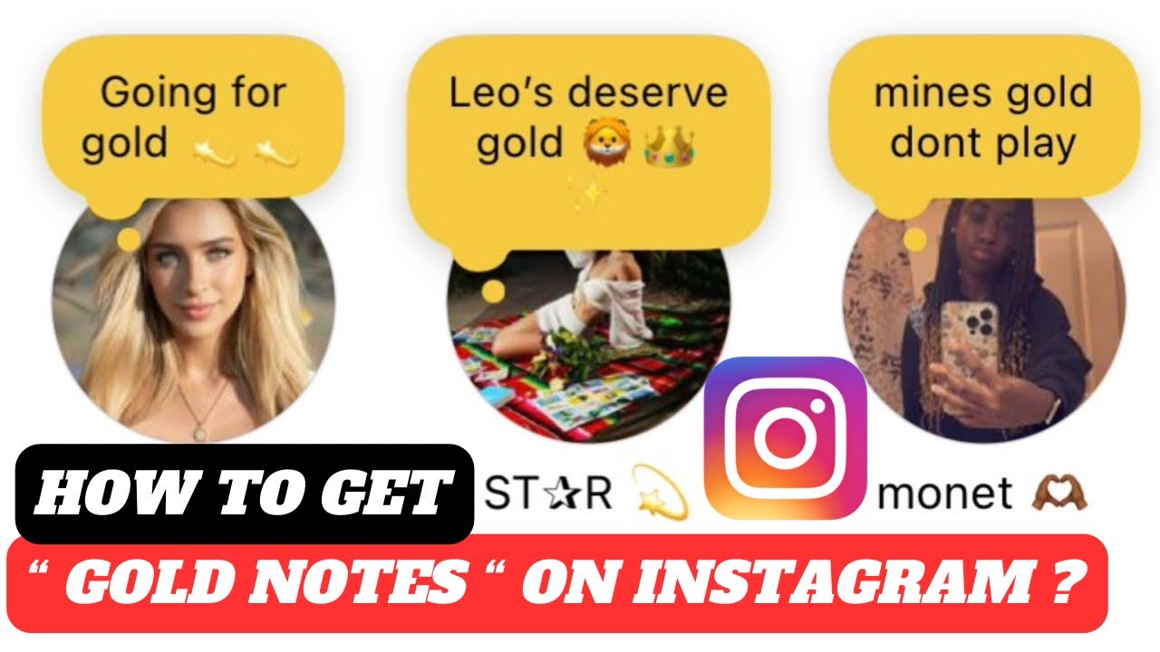 How to get gold notes on Instagram | how to post gold note on Instagram ...