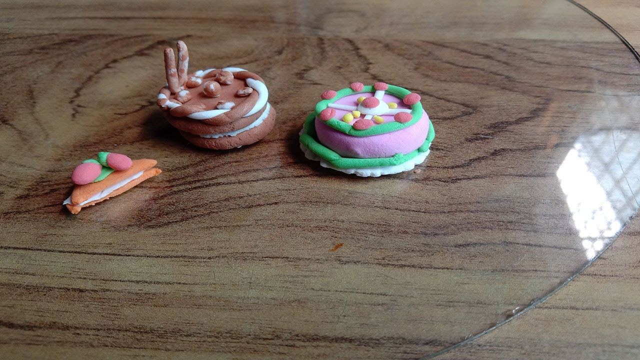 DIY How to make polymer clay miniature Cakes | Polymer clay mini cake ...
