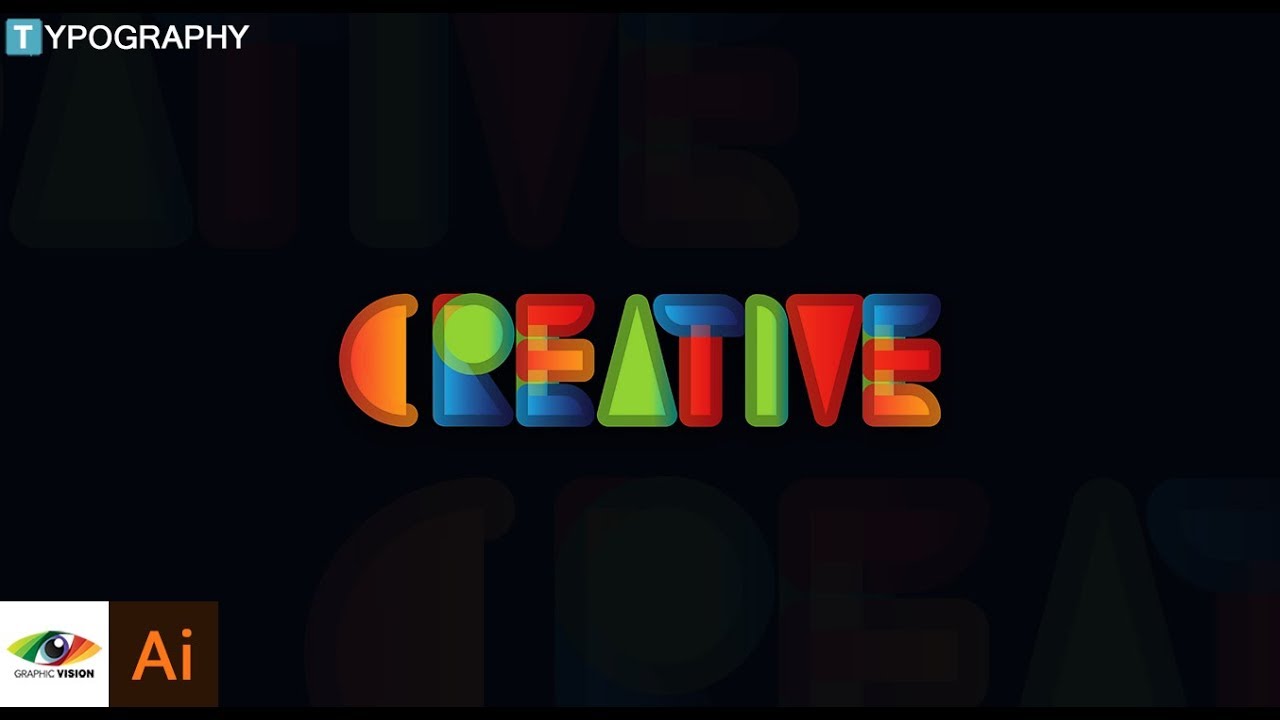 Adobe Illustrator | Custom text logo design using shapes (Creative ...