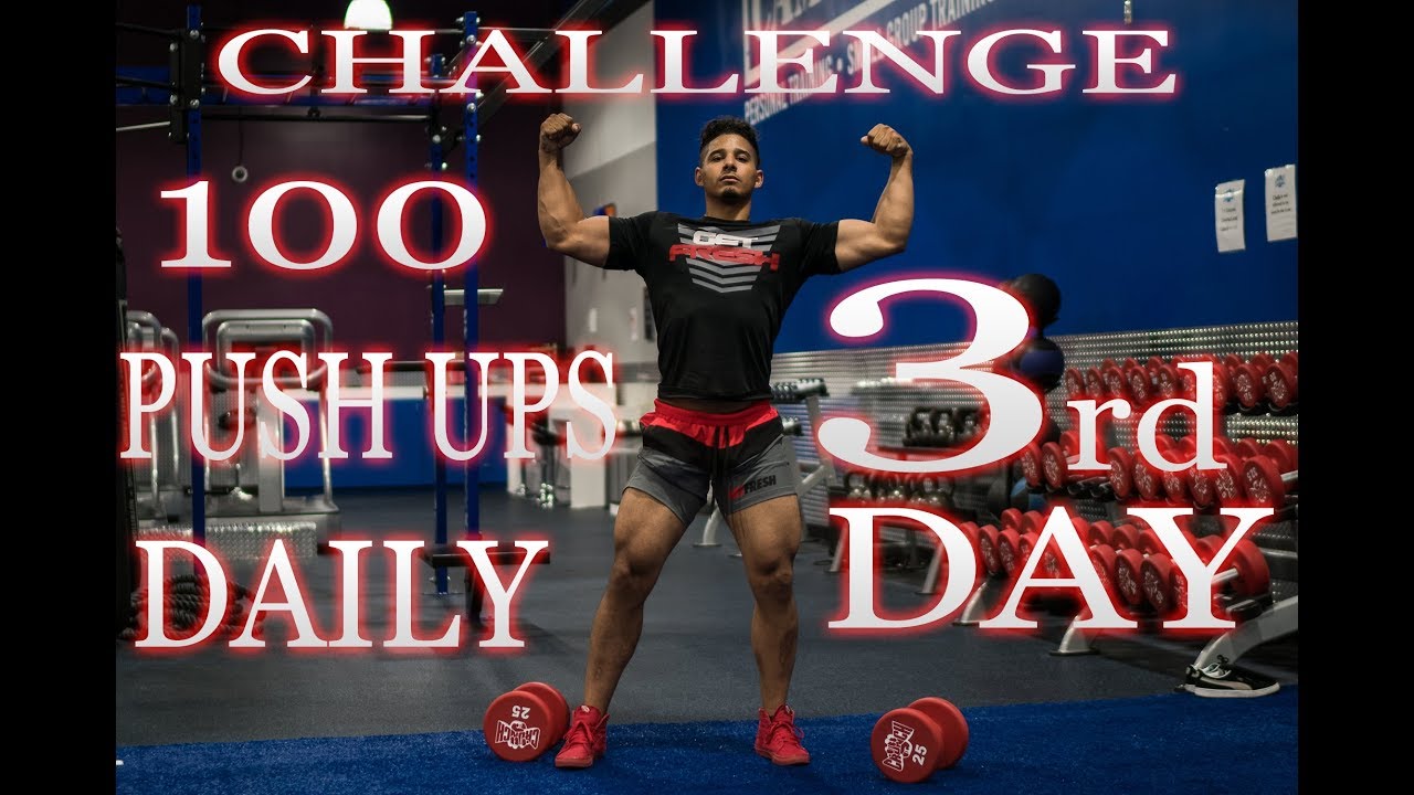 100 PUSH UPS daily challenge day 3 - YouTube