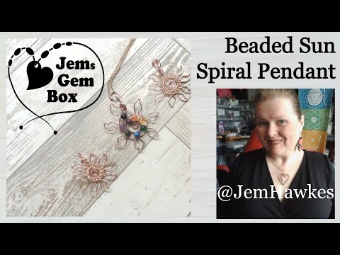 Create a gorgeous Beaded Sun Pendant, free wire wrapping tutorial with ...