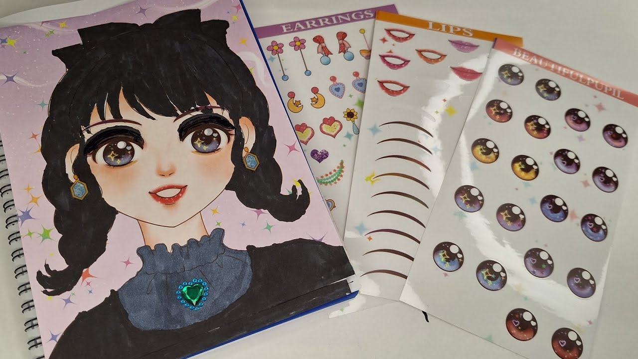 [Mini Paper] Lovely Sticker Makeup 💄 🖤 - YouTube