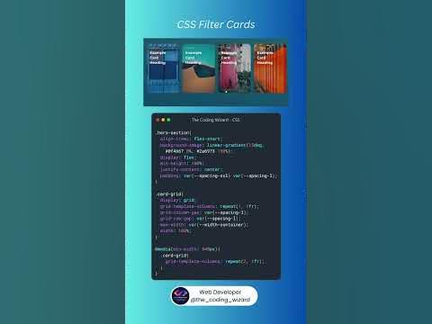 CSS Filter Cards - YouTube