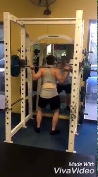 130kg 286lbs squats x 5 @76kg - YouTube