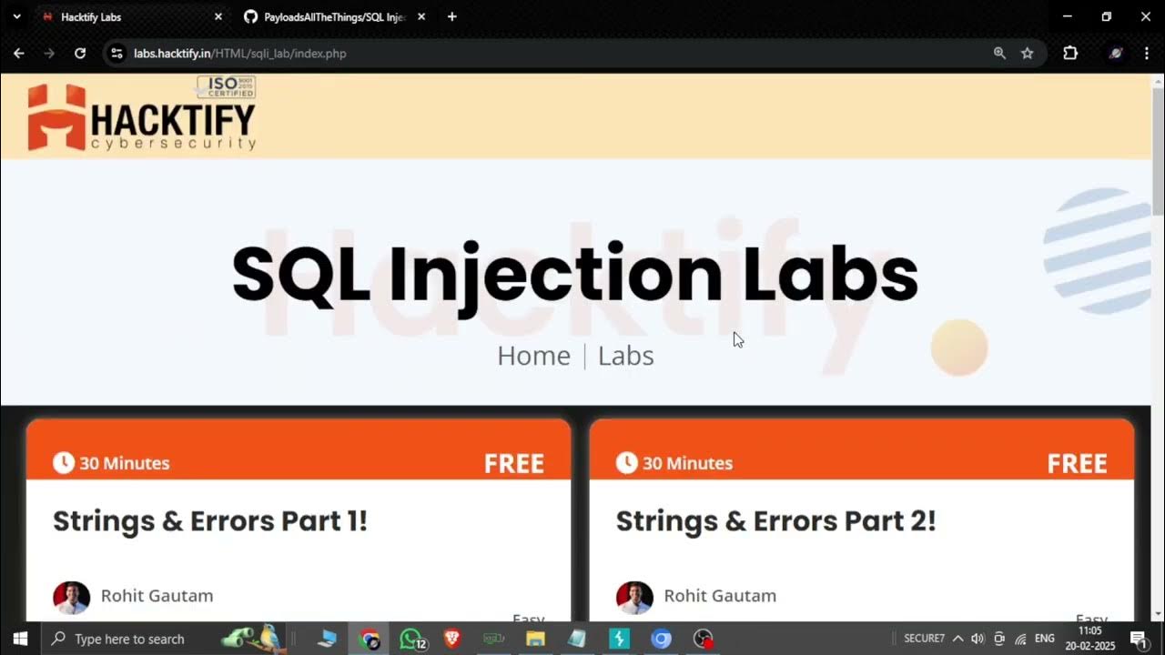 SQL Injection Labs - Part 1 | Hackity Labs Tutorial - YouTube