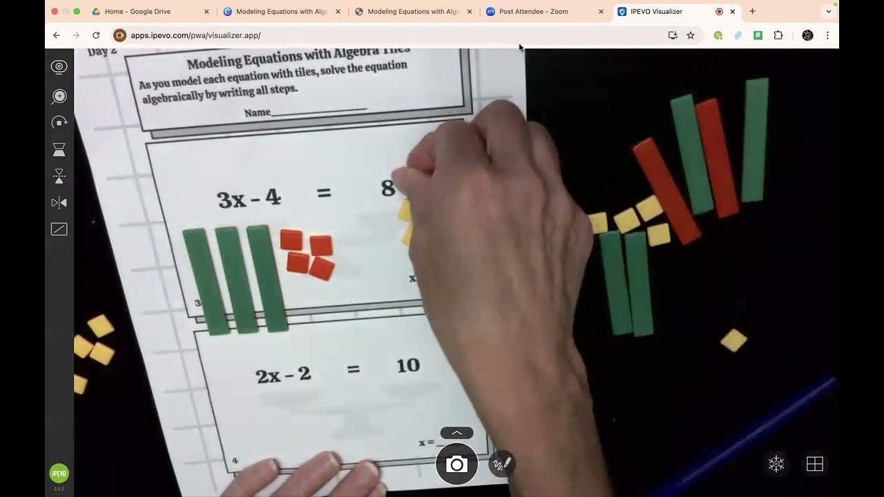 Solving Two-Step Equations with Algebra Tiles (Day 2) - YouTube