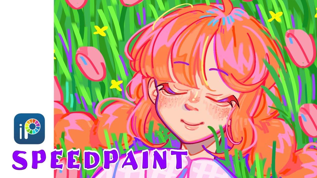 IbisPaint X - Tulip Field [Speedpaint #76] - YouTube