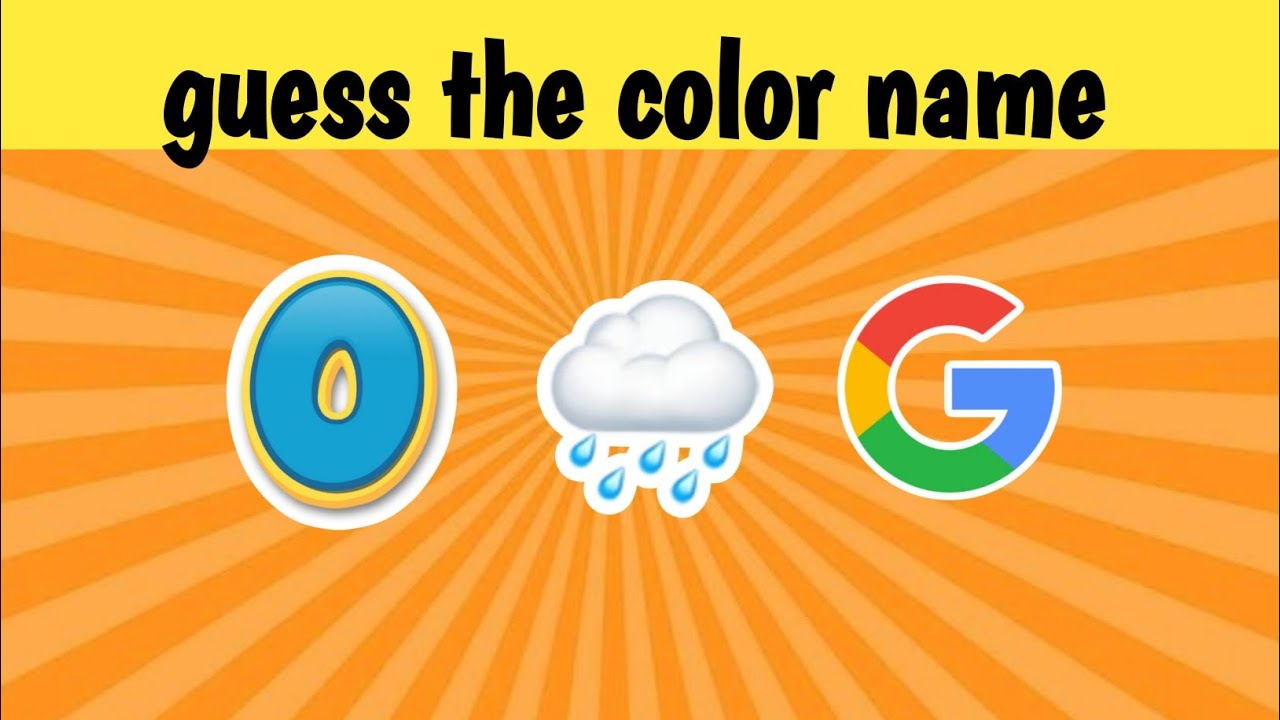 guess the color name by emoji #challenge - YouTube
