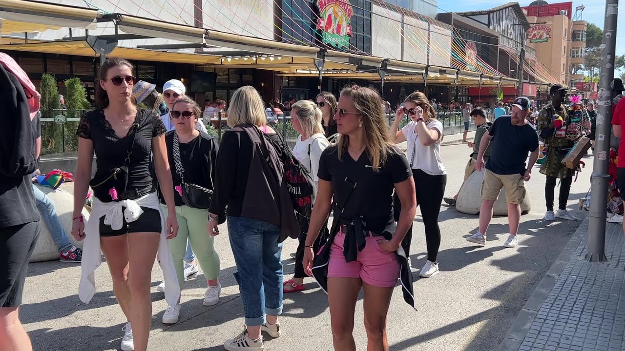 🌴🍻Spaziergang Schinkenstraße Strand @ Playa de Palma🍻🌴| Mallorca ...