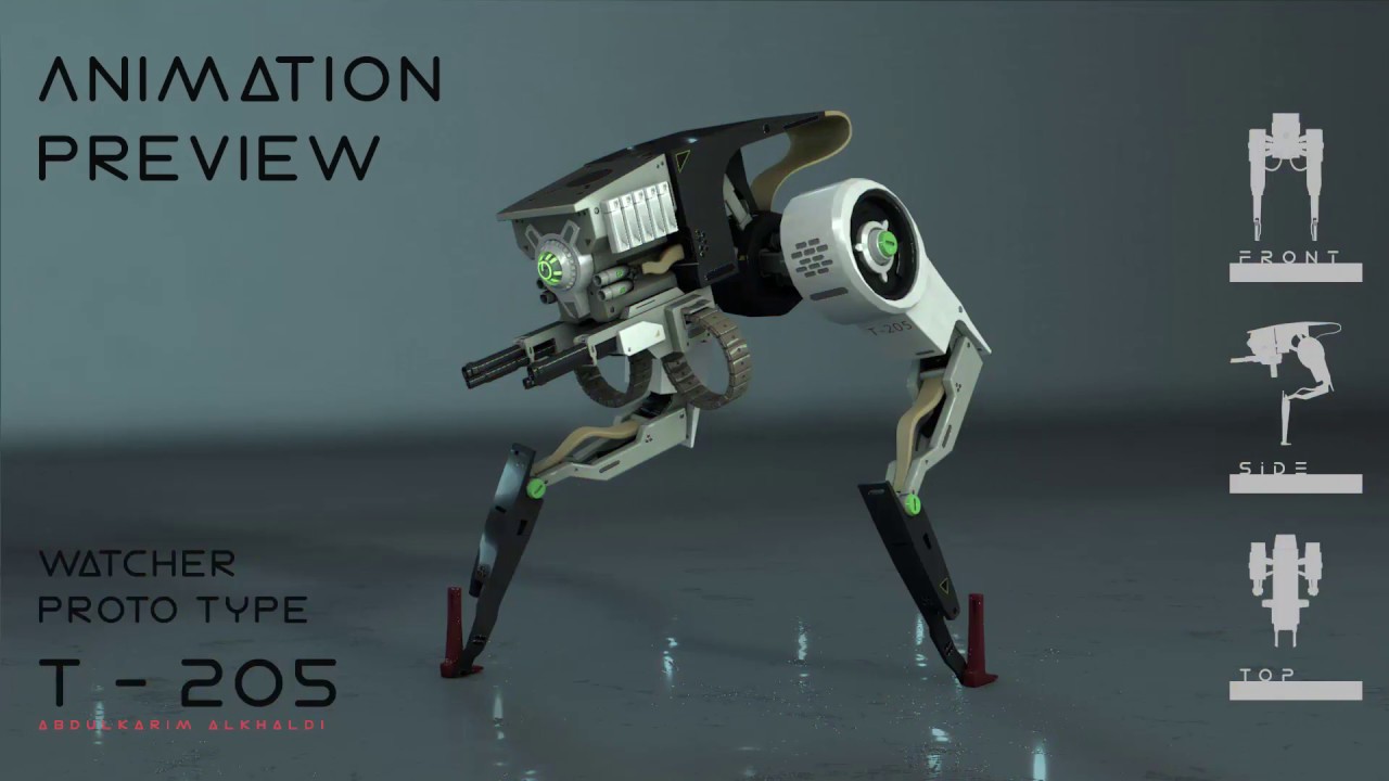 two legs robot animtion preview - YouTube
