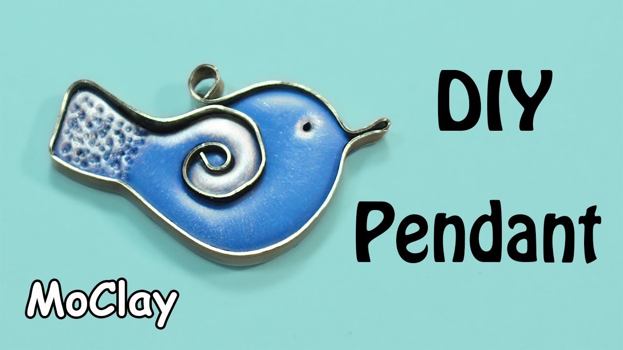 Diy bird pendant - Polymer clay tutorial - YouTube