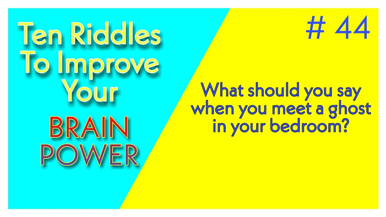 10 Riddles To Improve Your Brain Power In 2020 # 44 - YouTube