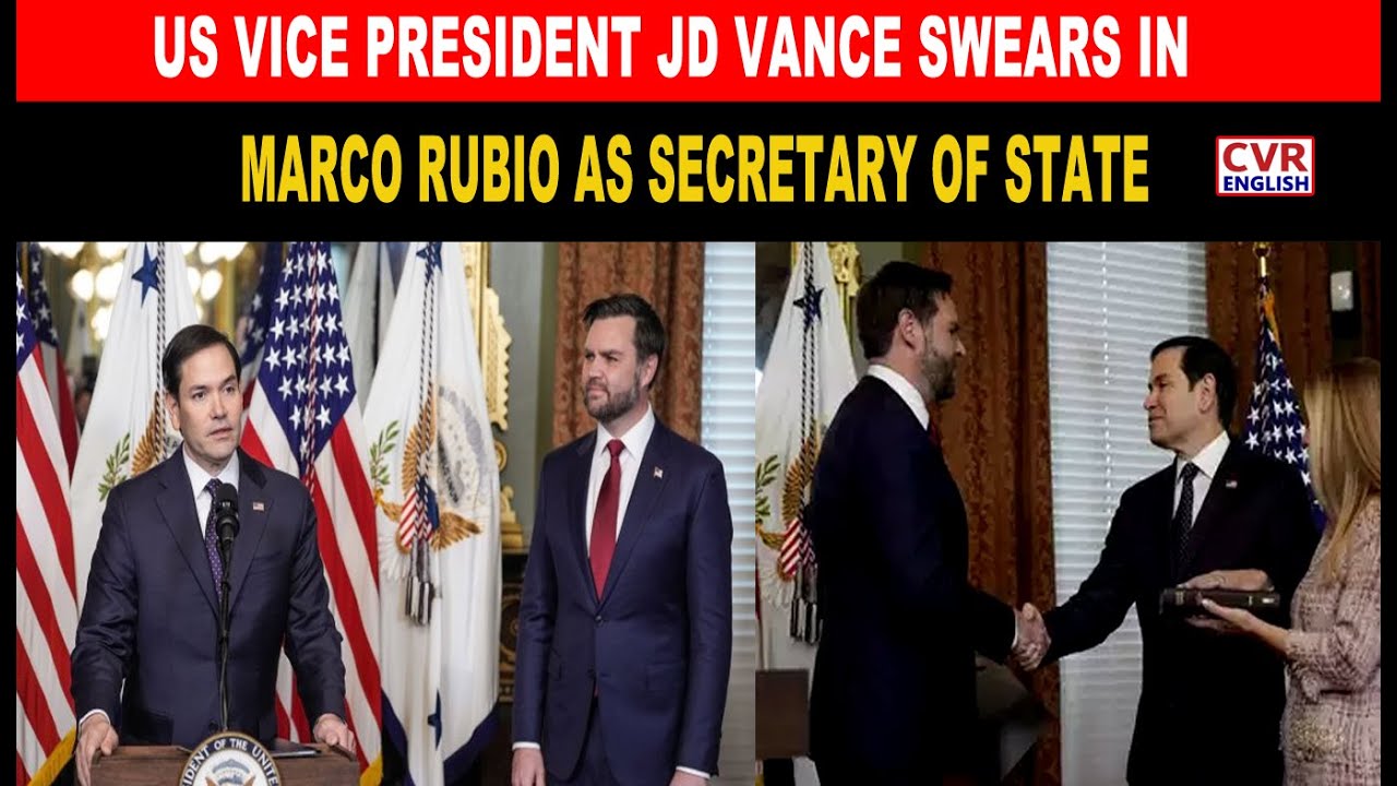 US Vice President JD Vance Swears In Marco Rubio As Secretary Of State ...